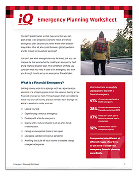 Emergency Planning Worksheet